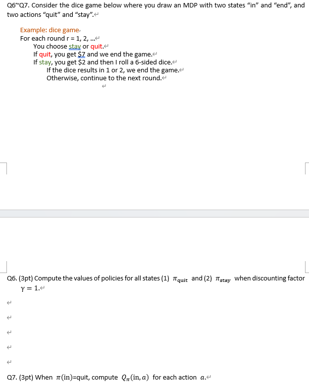 Solved Q6 ?∼ 7. ﻿Consider the dice game below where you draw | Chegg.com