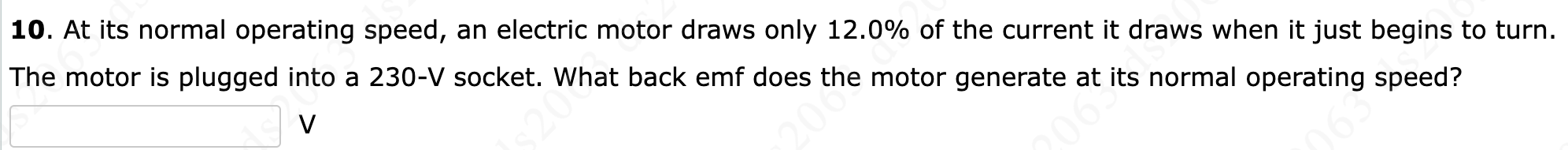 Solved At ﻿its normal operating speed, an ﻿electric motor | Chegg.com