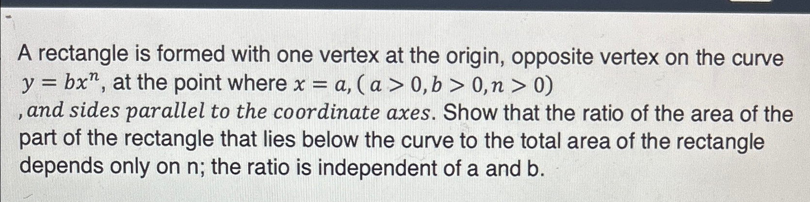 Solved A rectangle is formed with one vertex at the origin, | Chegg.com