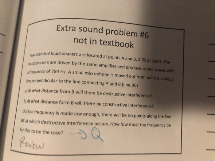 Solved Extra sound problem #6 not in textbook Two identical | Chegg.com