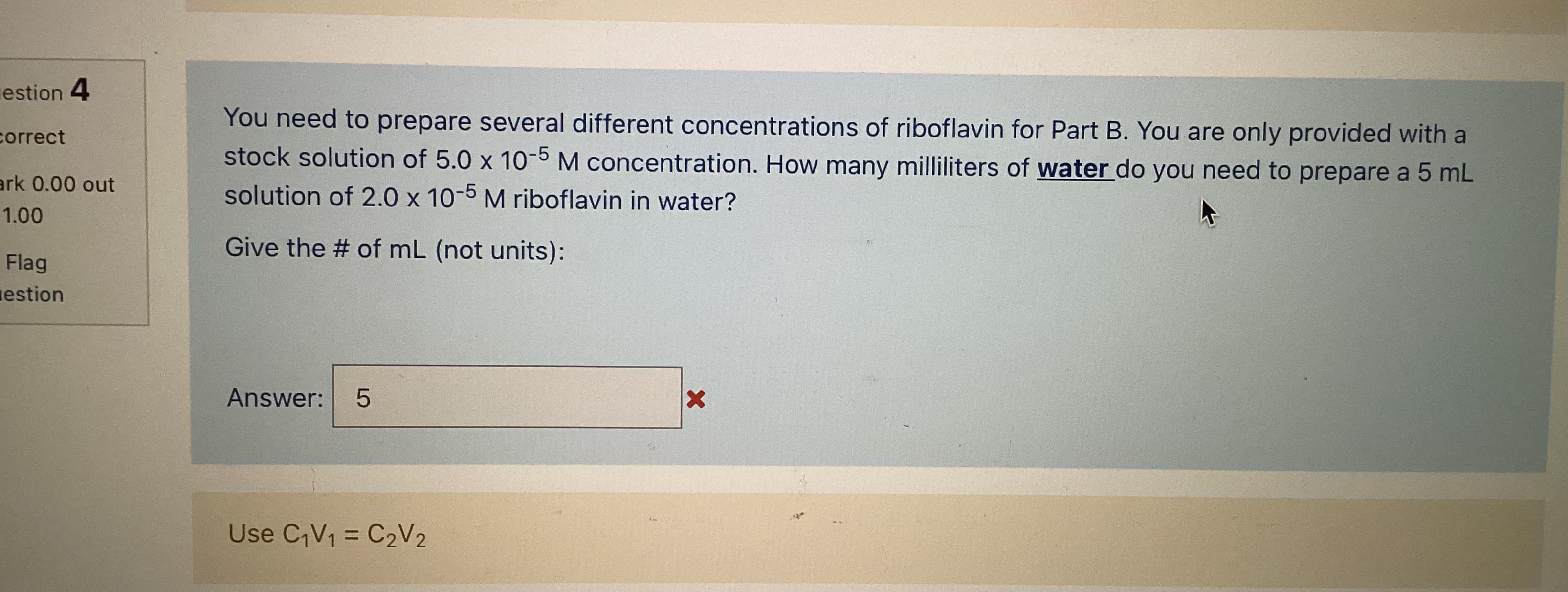 Solved You need to prepare several different concentrations | Chegg.com