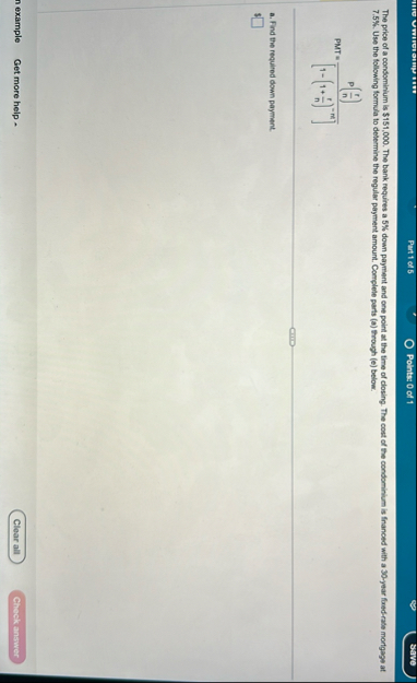 Solved Part 1 ﻿ct 5Points: 0 ﻿of 1SaweThe price of a | Chegg.com