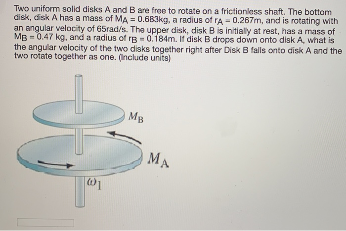 Solved Two uniform solid disks A and B are free to rotate on | Chegg.com