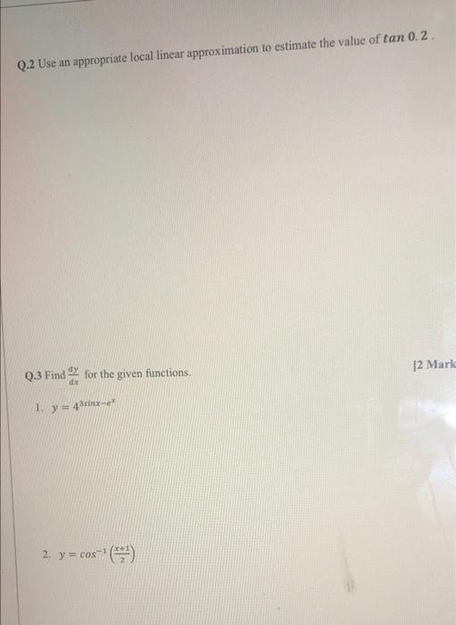 Solved Q.1 Evaluate the given limits. 1. Tim - sin? In(sinx) | Chegg.com