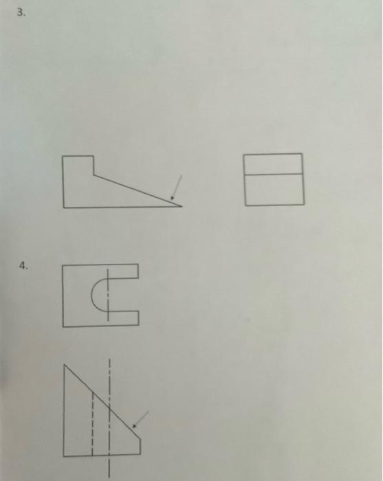 Solved Auxiliary Views Given two Orthographic views of an | Chegg.com