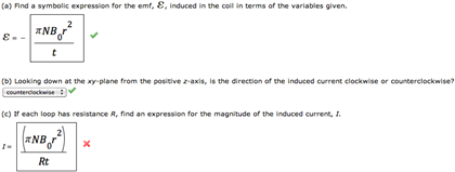 Solved Find a symbolic expression for the emf, , induced | Chegg.com