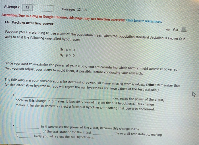 Solved Attempts: 12 Average: 12114 Attention: Due to a bug | Chegg.com