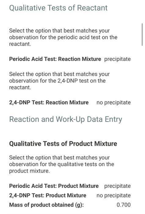 Solved The Pinacol Rearrangement Data And Lab Report | Chegg.com