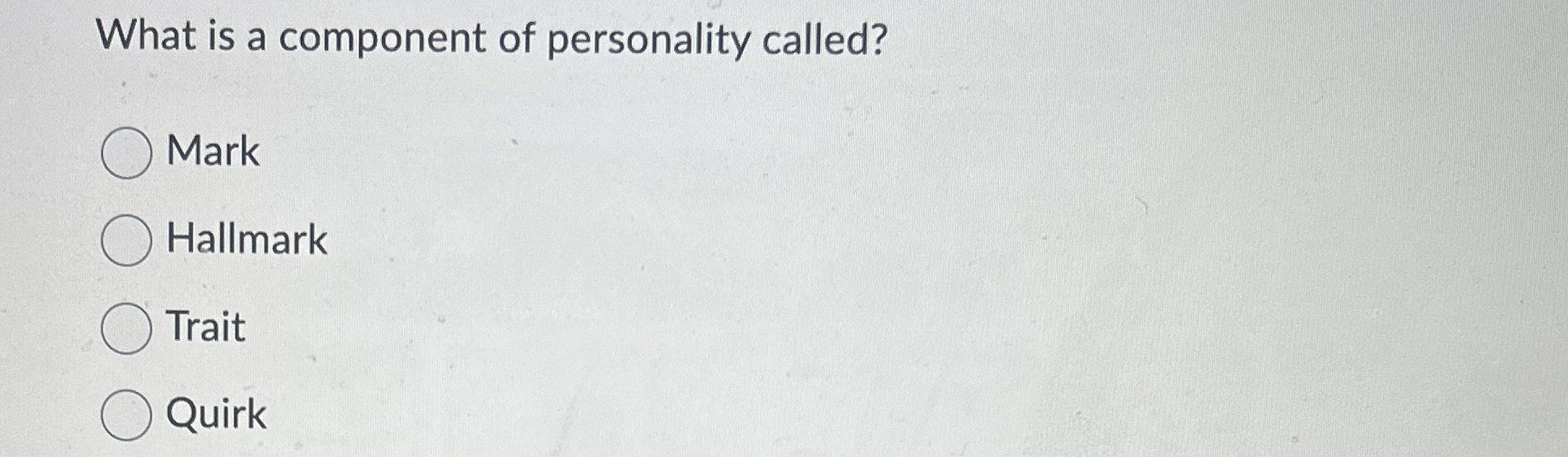 Solved What is a component of personality | Chegg.com