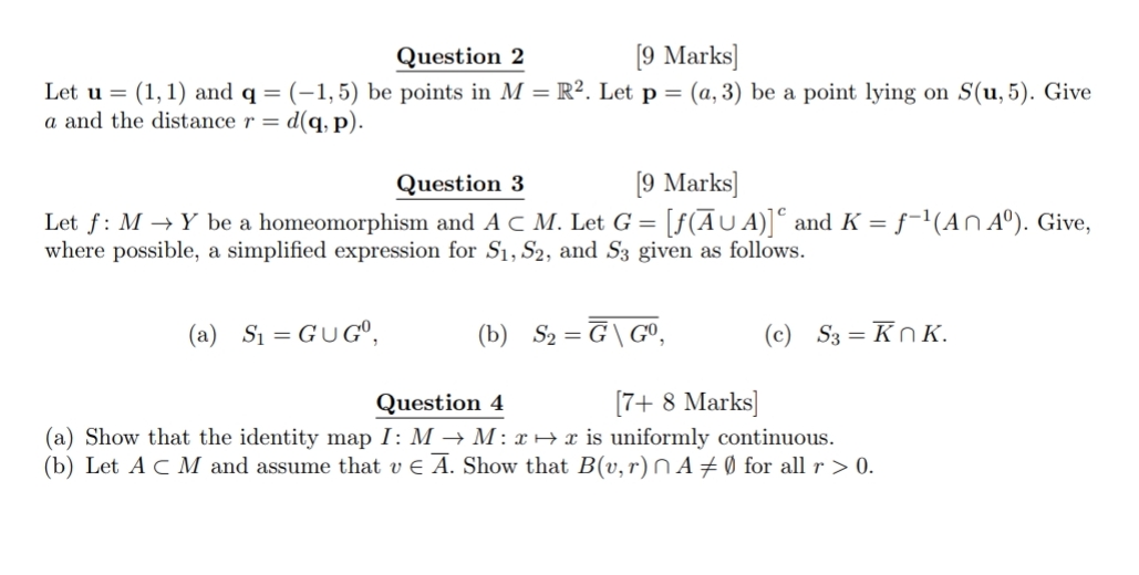 Question 2[9 ﻿Marks]Let u=(1,1) ﻿and q=(-1,5) ﻿be | Chegg.com