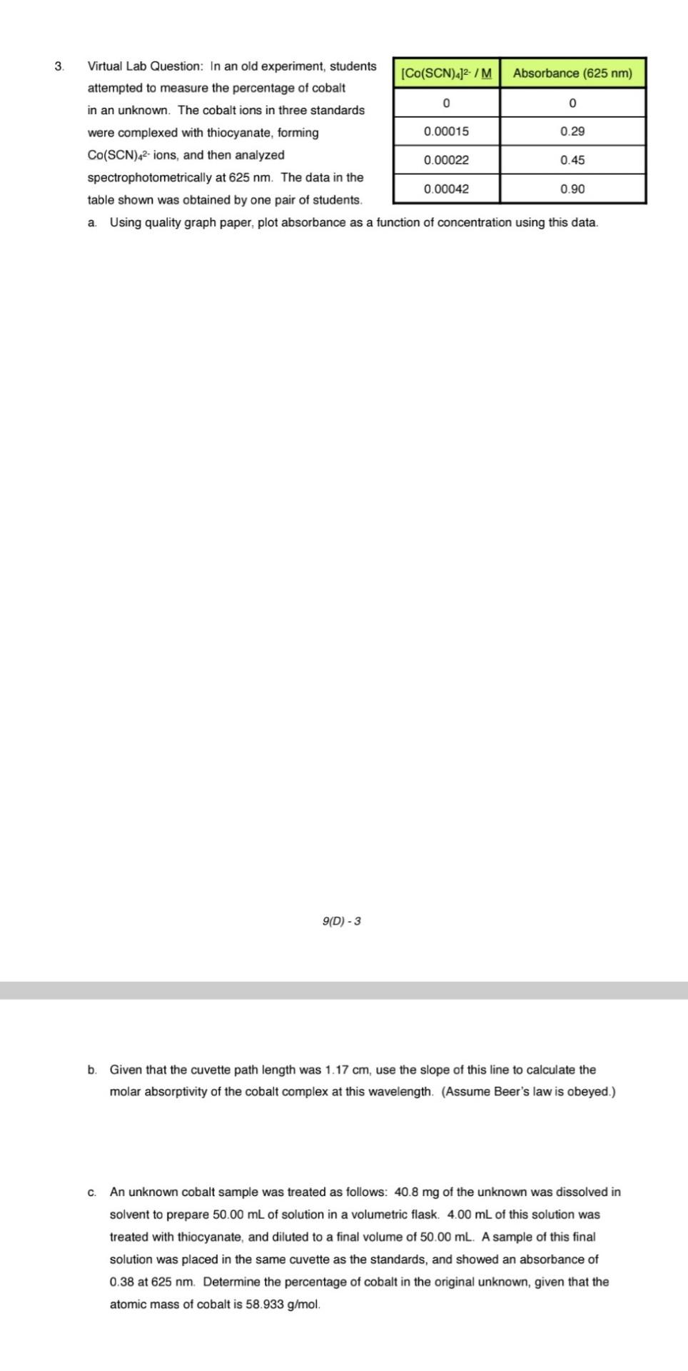 Solved 3. Virtual Lab Question: In an old experiment, | Chegg.com