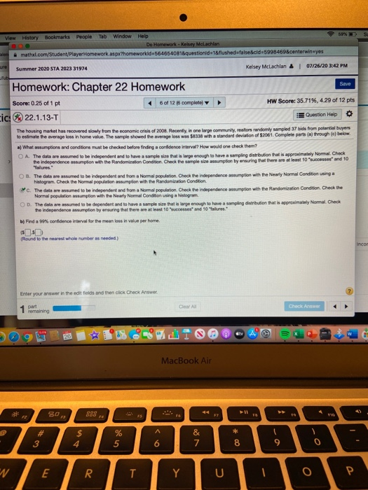 Solved View History Bookmarks People Tab Window Help Do | Chegg.com