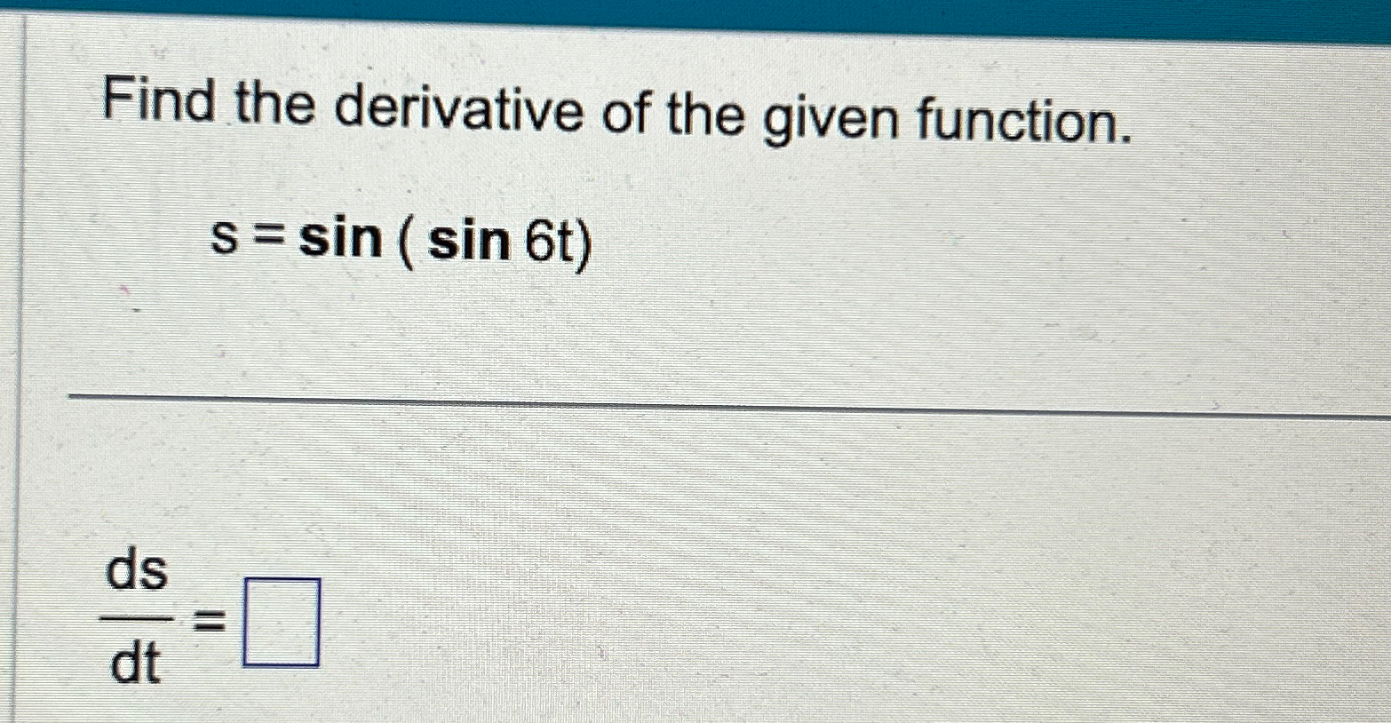 Solved Find the derivative of the given | Chegg.com
