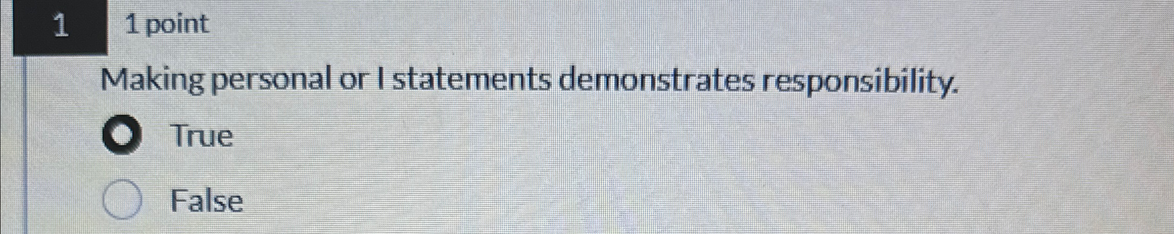 Solved 1,1 ﻿pointMaking personal or I statements | Chegg.com