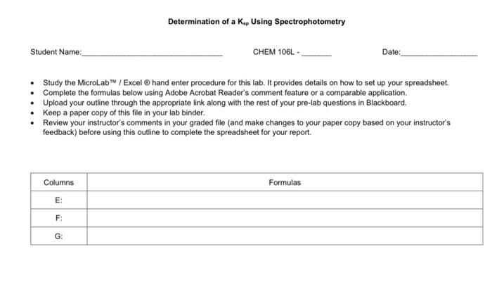 Solved The label for column E should be [Cu2+] in CuT, M. | Chegg.com