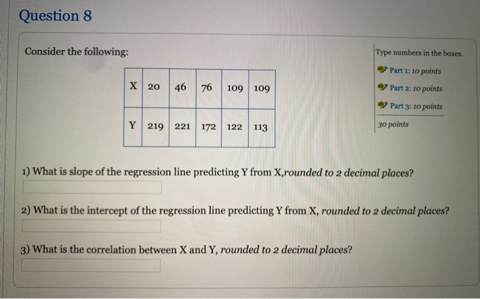 Solved Question 7 Consider the following table summarizing | Chegg.com