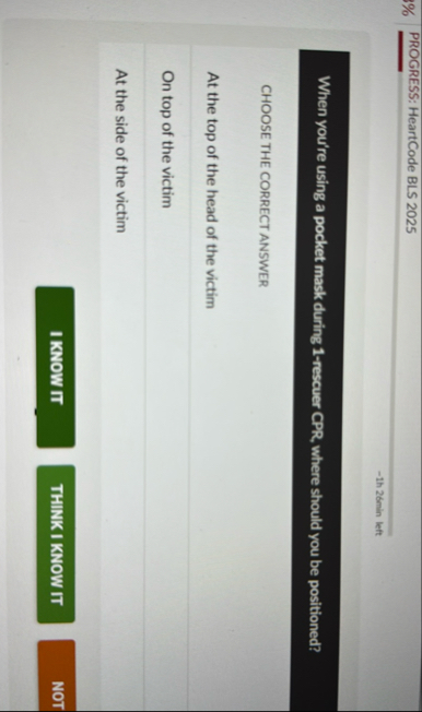 Solved PROGRESS: HeartCode BLS 2025-1 ﻿h 26 ﻿min leftWhen | Chegg.com