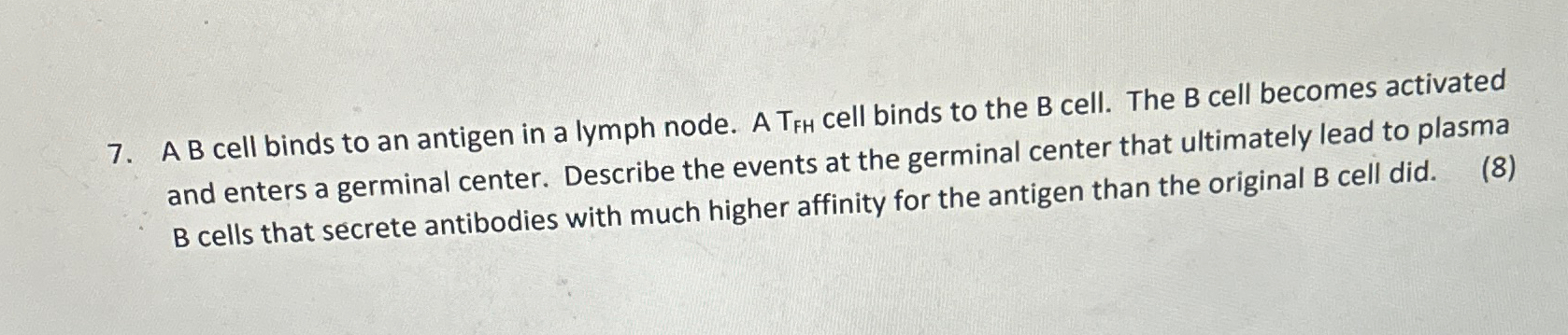 Solved AB ﻿cell binds to an antigen in a lymph node. ATFH | Chegg.com