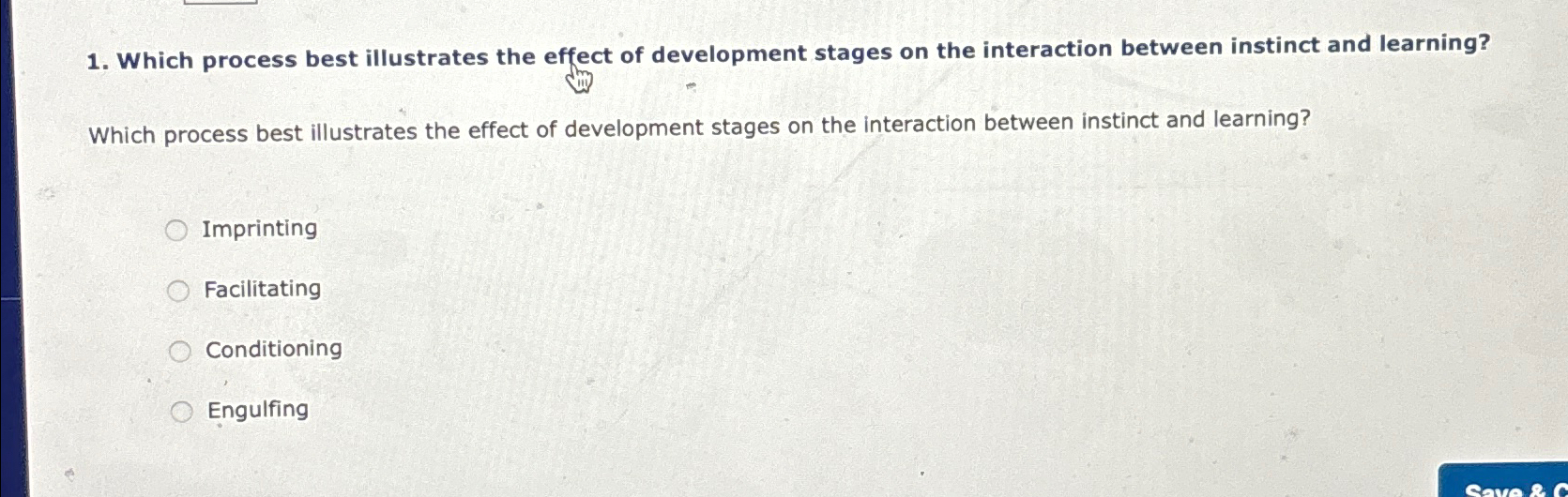 Solved Which process best illustrates the effect of | Chegg.com
