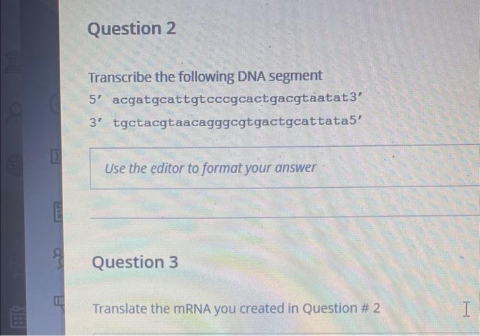 Solved Transcribe the following DNA segment 5′ | Chegg.com