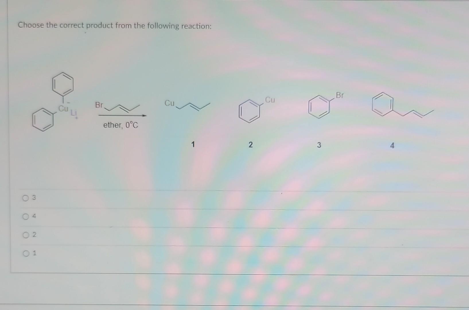 Solved Choose the correct product from the following | Chegg.com