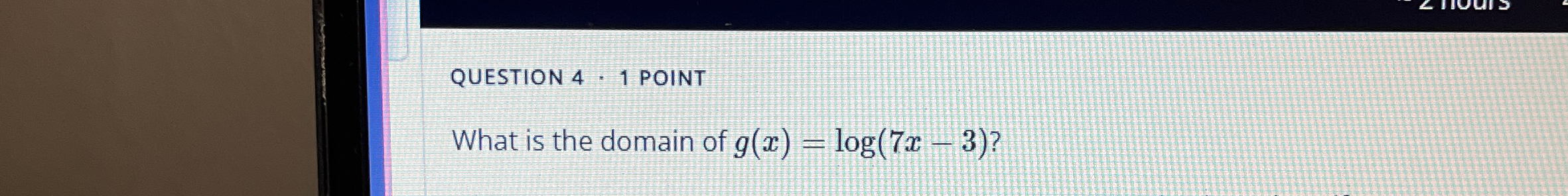 Solved QUESTION 4 - 1 ﻿POINTWhat is the domain of | Chegg.com