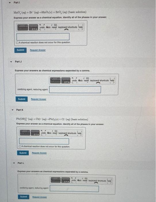 Solved Part A Cry of (a) + (aq) + (aq) +10, (aq) (acidic | Chegg.com