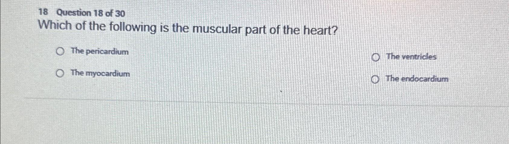 Solved 18 ﻿Question 18 ﻿of 30Which of the following is the | Chegg.com