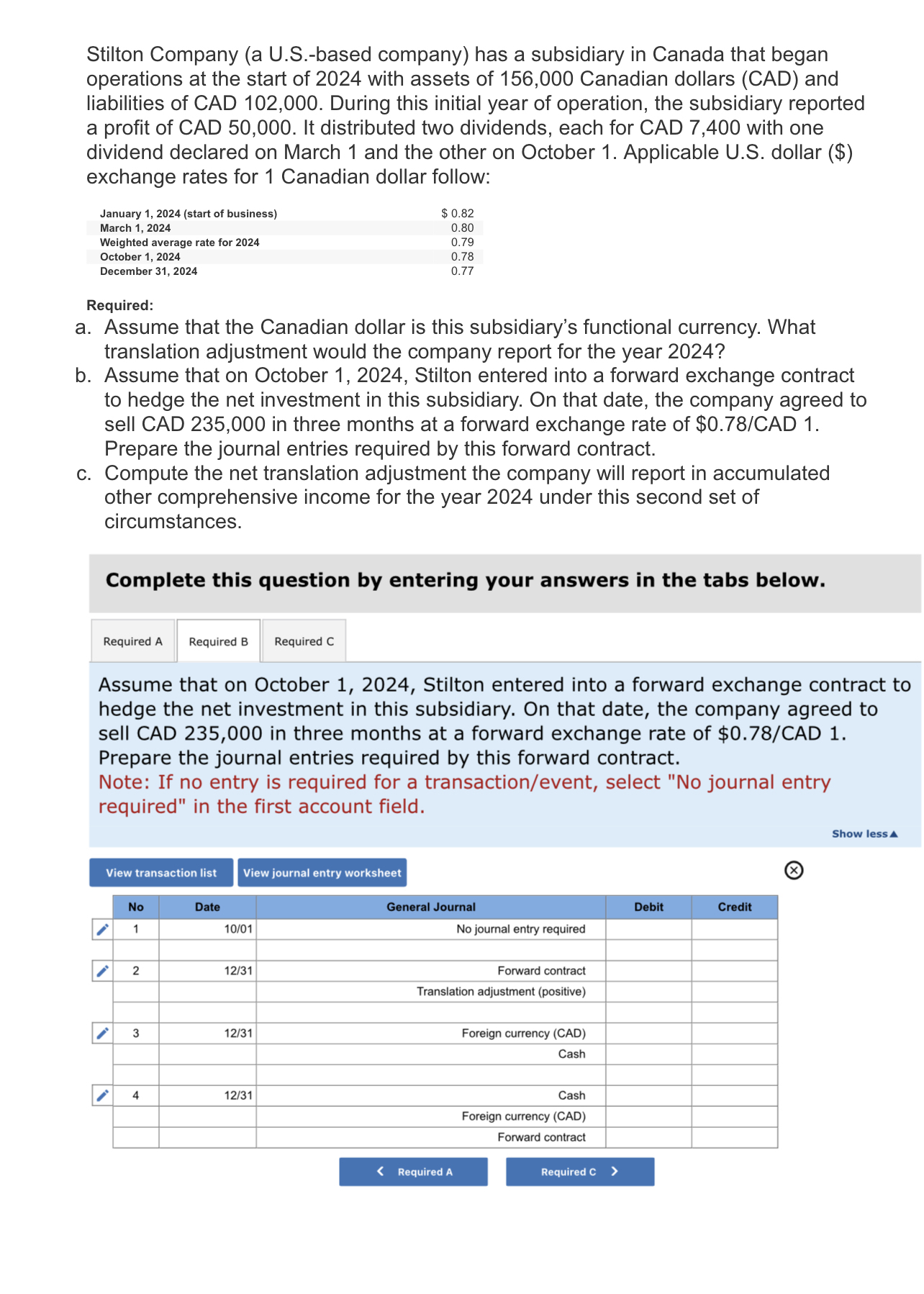 Solved Stilton Company (a U.S.-based company) ﻿has a | Chegg.com