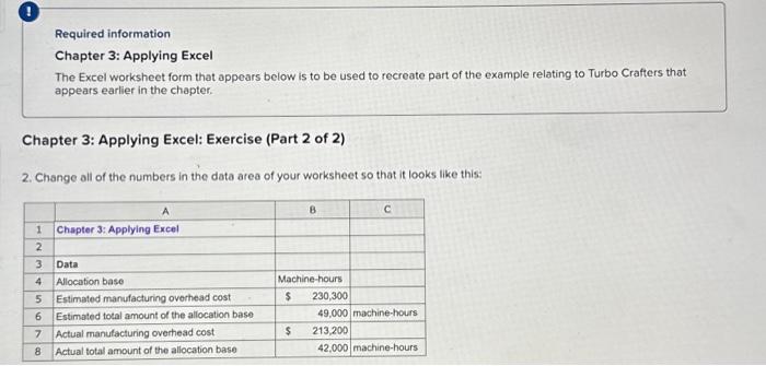 Solved The first step of putting the formulas into the Excel | Chegg.com