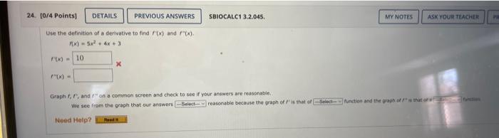 Solved Ust the definition of a derivative to find f(x) and | Chegg.com