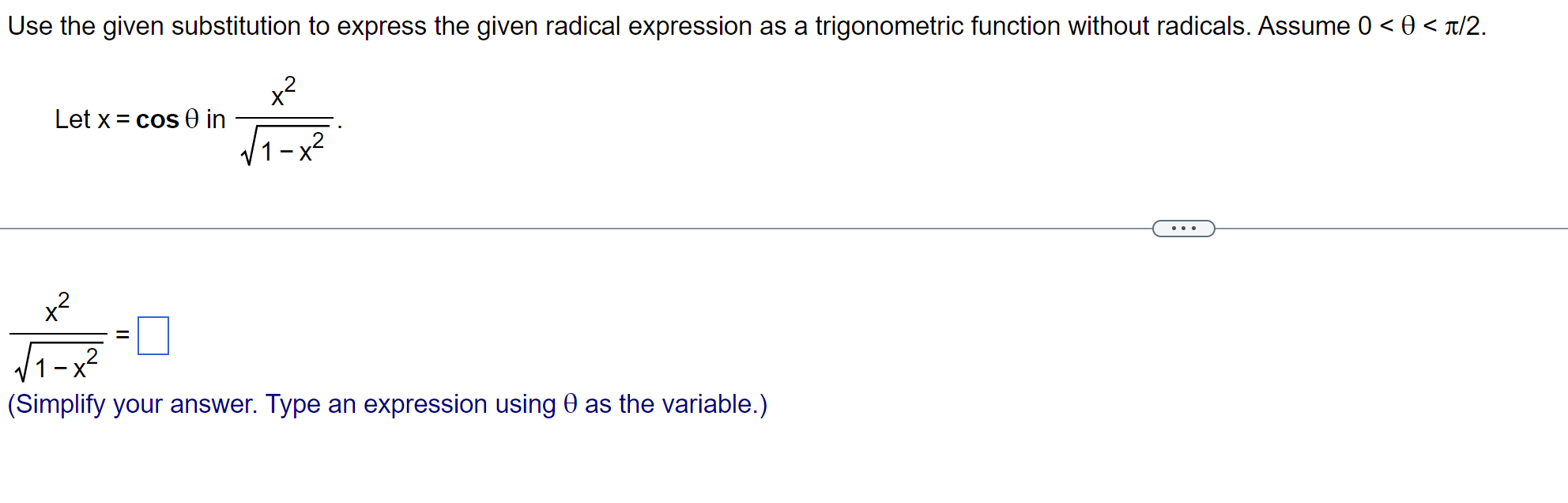 Solved Use the given substitution to express the given | Chegg.com