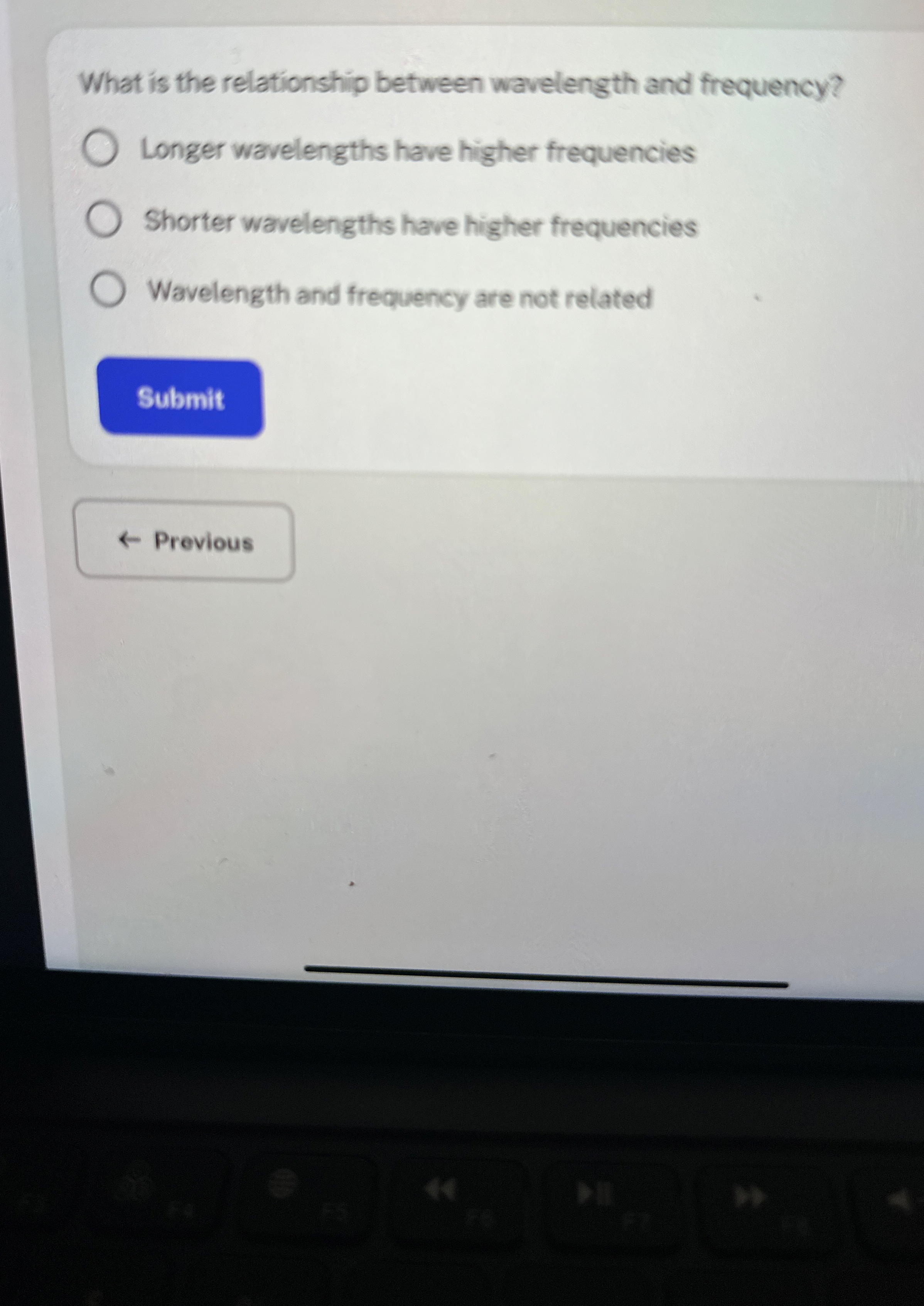 Solved What is the relationship between wavelength and | Chegg.com