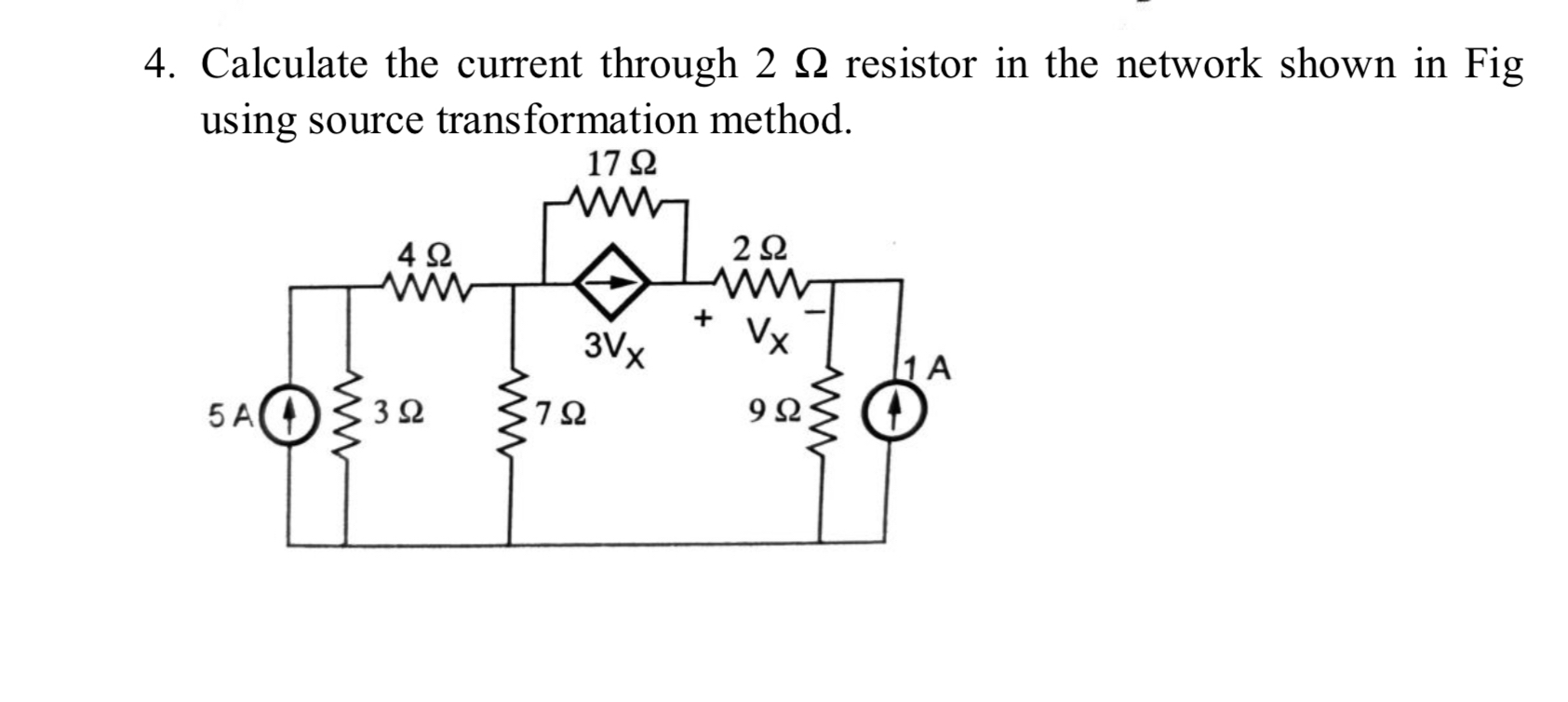 Calculate the current through 2Ω ﻿resistor in the | Chegg.com