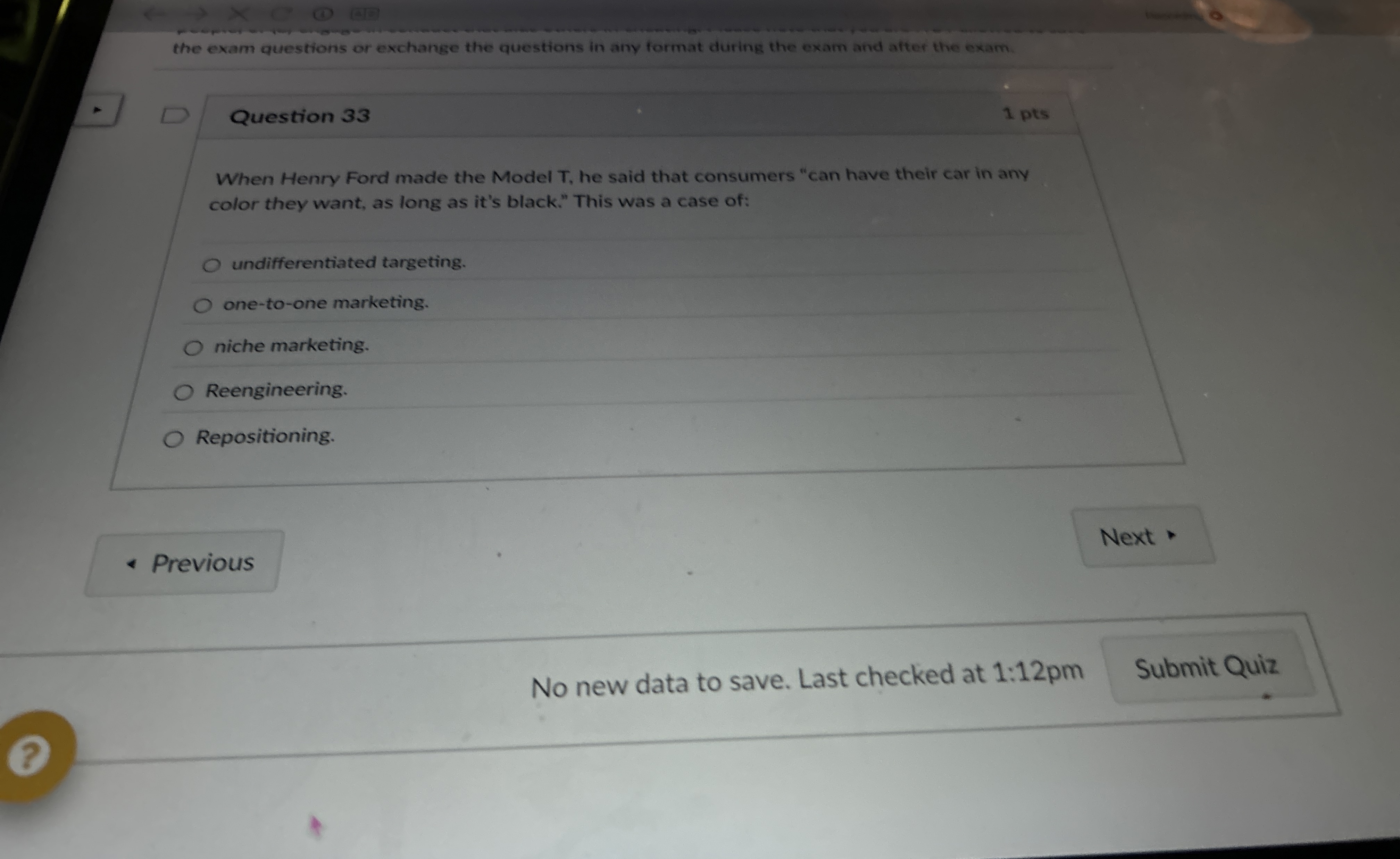 Solved the exam questions or exchange the questions in any | Chegg.com