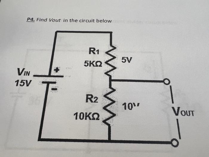 Solved P4. Find Vout in the circuit below | Chegg.com