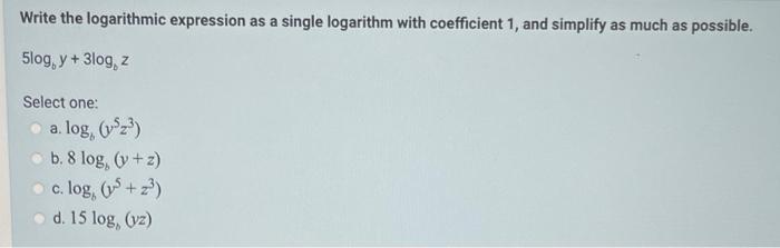 Solved Write the logarithmic expression as a single | Chegg.com