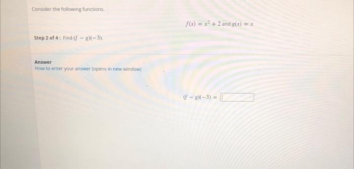Solved Consider the following functions. f(x)=x2+2 and | Chegg.com
