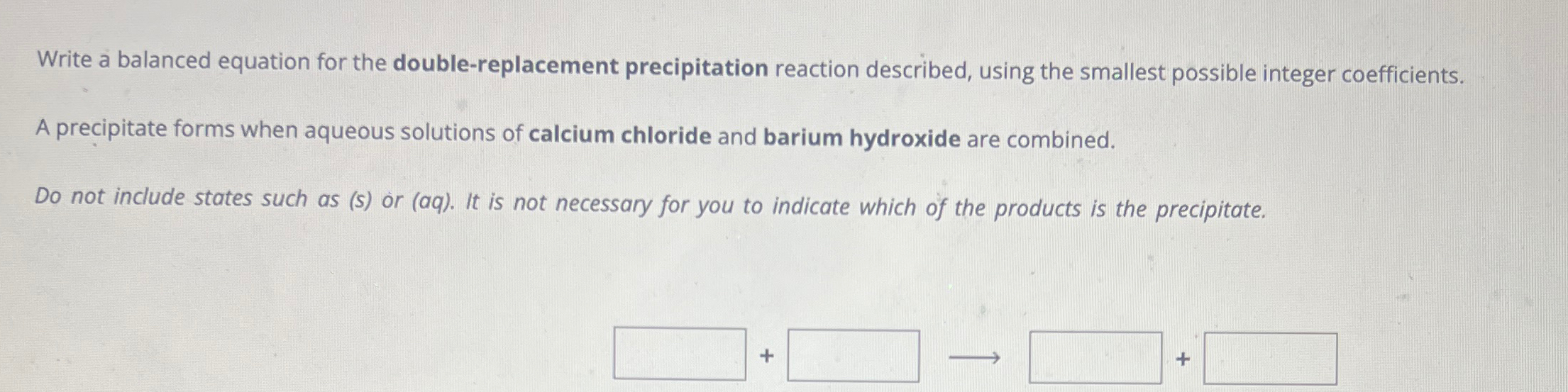 Solved Write a balanced equation for the double-replacement | Chegg.com