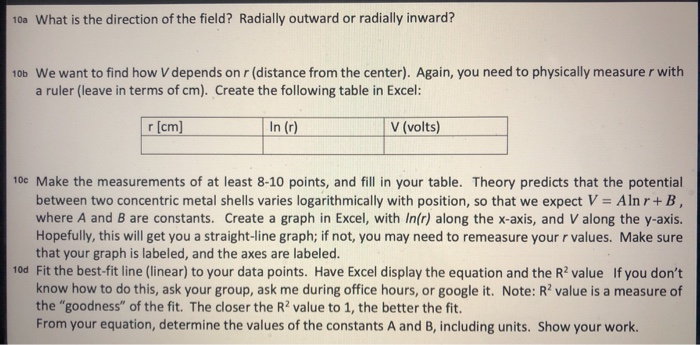 101 What is the direction of the field? Radially | Chegg.com
