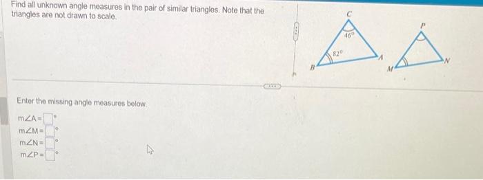 Solved Find all unknown angle measures in the pair of | Chegg.com
