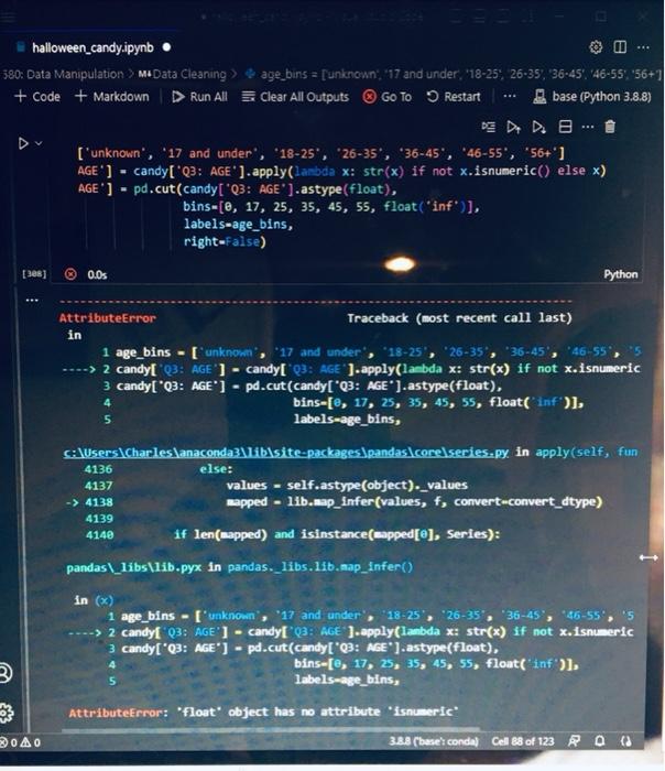 Solved halloween_candyipynb 580: Data Manipulation > muData | Chegg.com