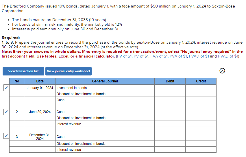 Solved The Bradford Company issued 10% ﻿bonds, dated January | Chegg.com