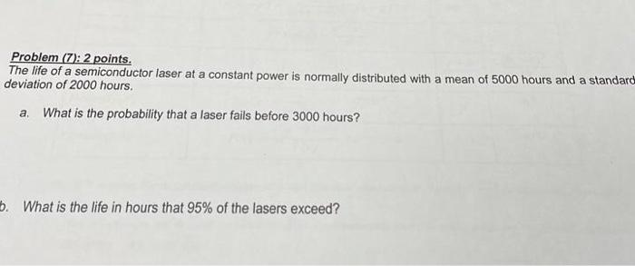 Solved Problem (7): 2 points. The life of a semiconductor | Chegg.com