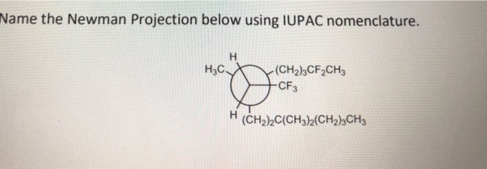 Solved Name the Newman Projection below using IUPAC | Chegg.com