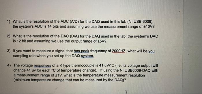 Solved 1) What is the resolution of the ADC (A/D) for the | Chegg.com