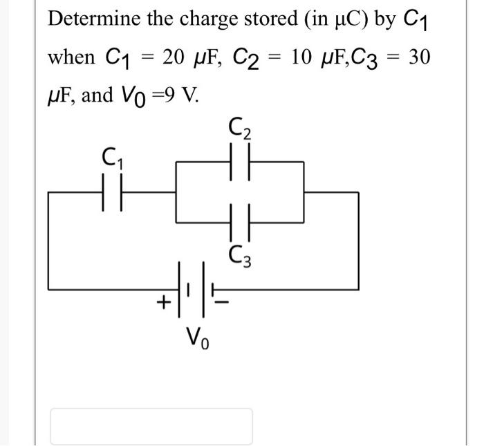 Solved Determine the charge stored (in μC ) by C1 when | Chegg.com