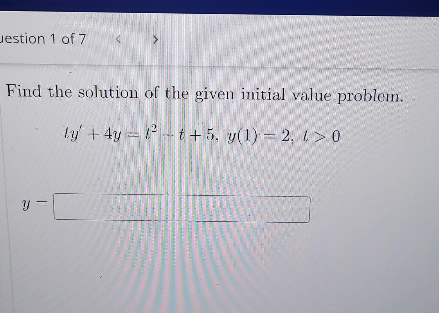 Solved Find The Solution Of The Given Initial Value Problem 3131