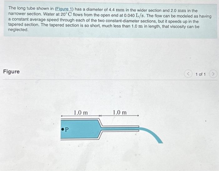 Solved The long tube shown in (Figure 1) has a diameter of | Chegg.com