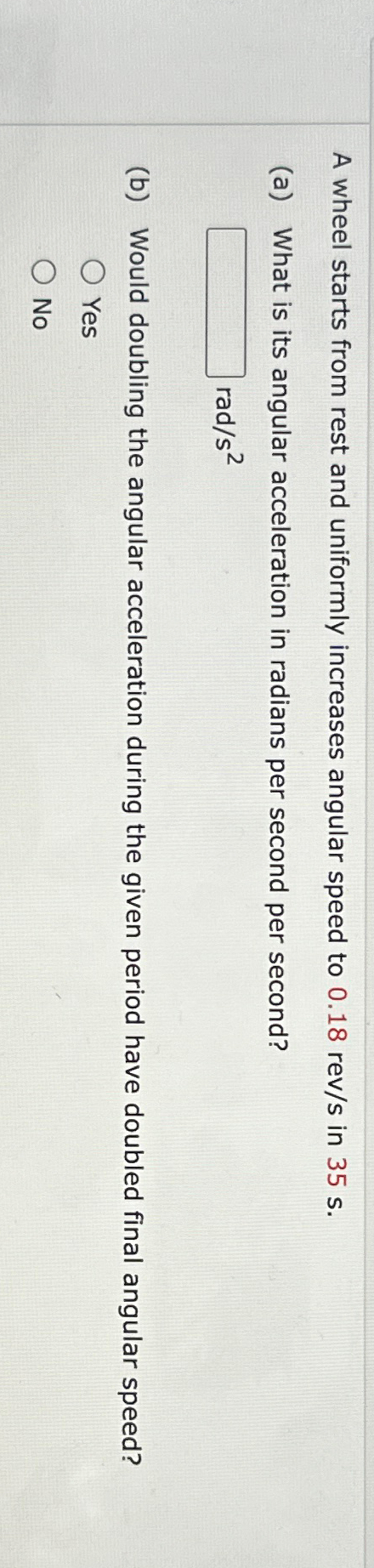 Solved A wheel starts from rest and uniformly increases | Chegg.com